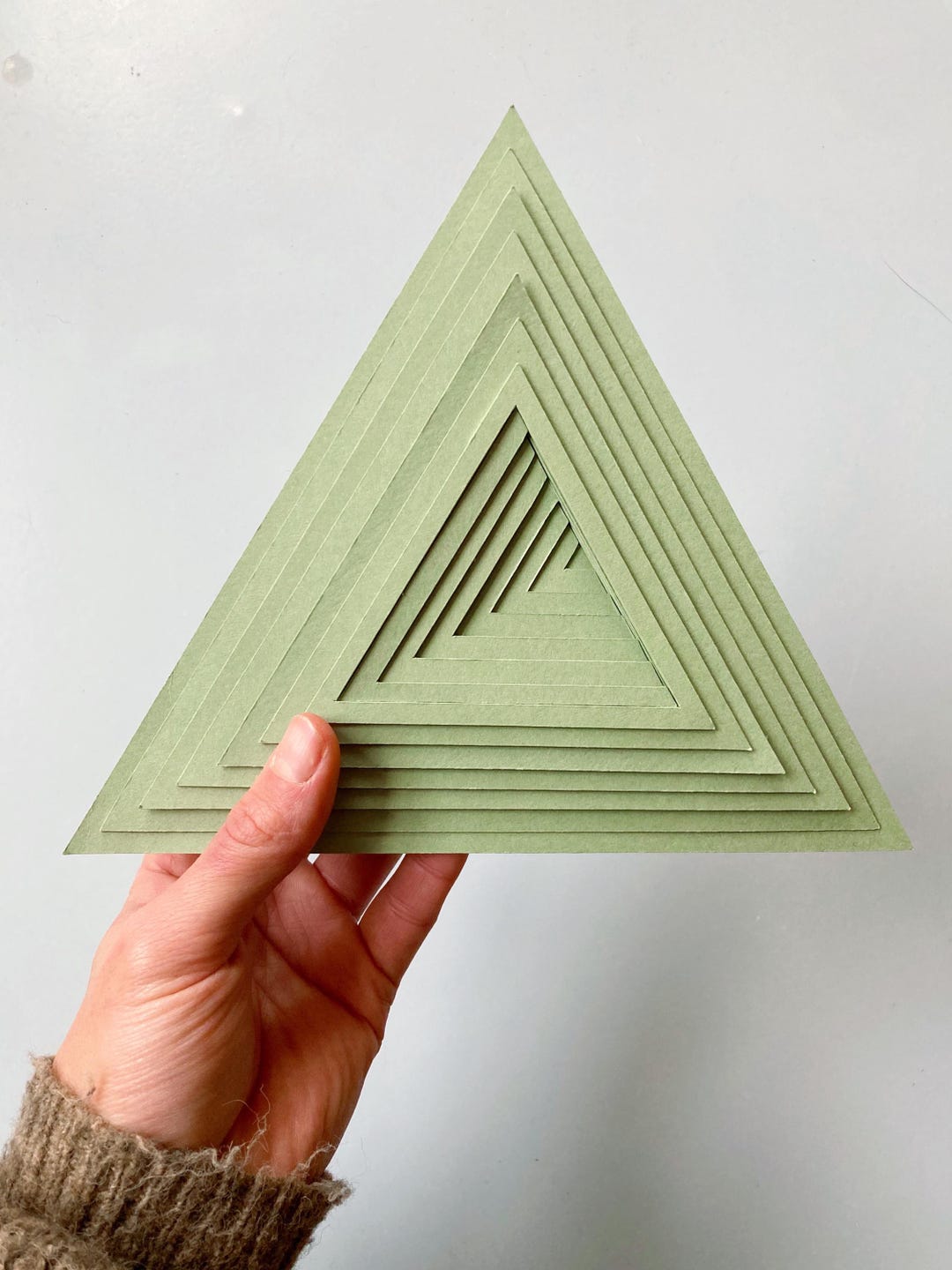 3D Layered Triangle Papercut Template • Sacred Geometry SVG (digital ...