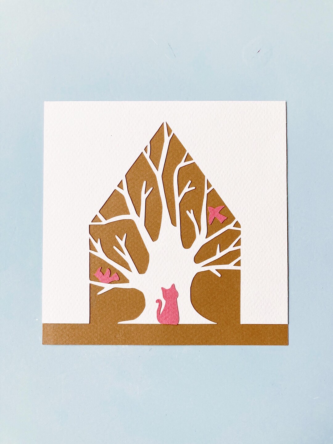 Cozy House Papercut With Tree & Cat – Cocooning Silhouette Art – SVG ...