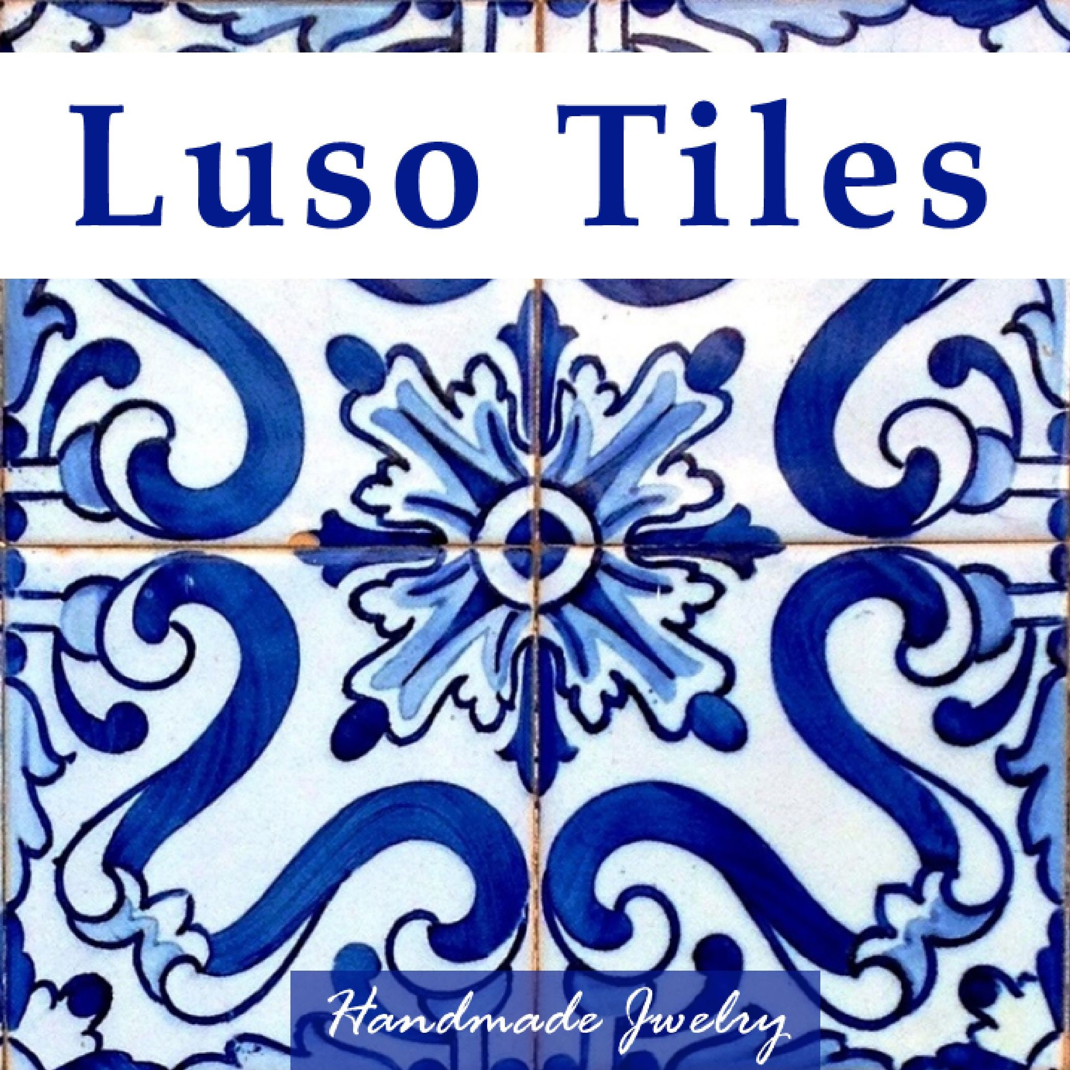 Portuguese Tile Hoop Earrings: Hypoallergenic Stainless Steel Creole ...