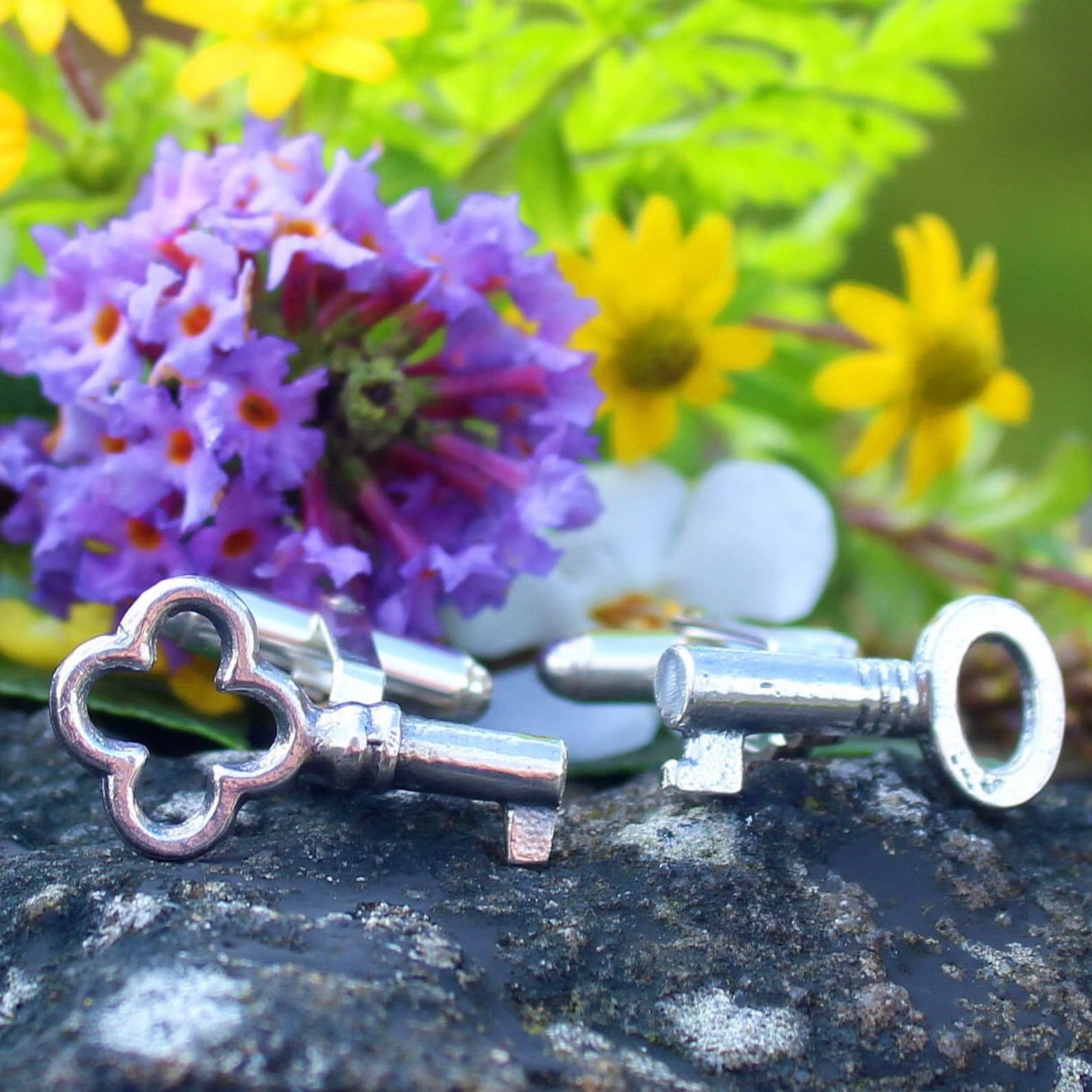 Handmade Solid Sterling Silver Key Cufflinks Mismatched Keys - Etsy