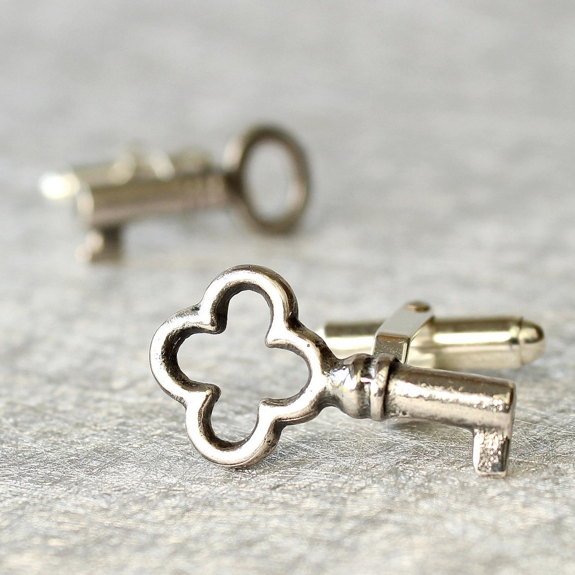Handmade Solid Sterling Silver Key Cufflinks Mismatched Keys - Etsy