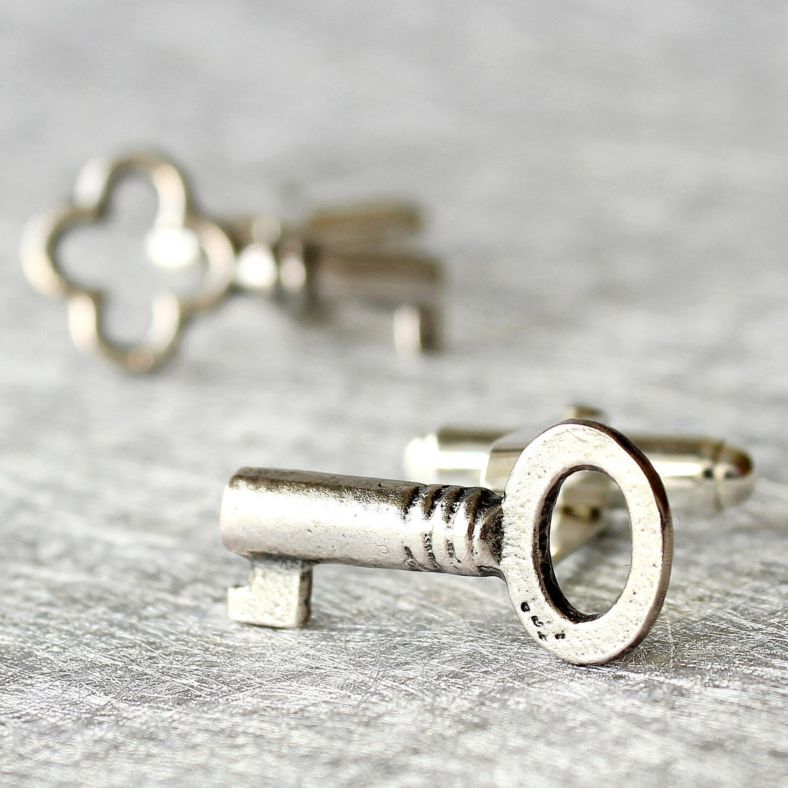 Handmade Solid Sterling Silver Key Cufflinks Mismatched Keys - Etsy