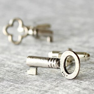 Handmade Solid Sterling Silver Key Cufflinks Mismatched Keys - Etsy
