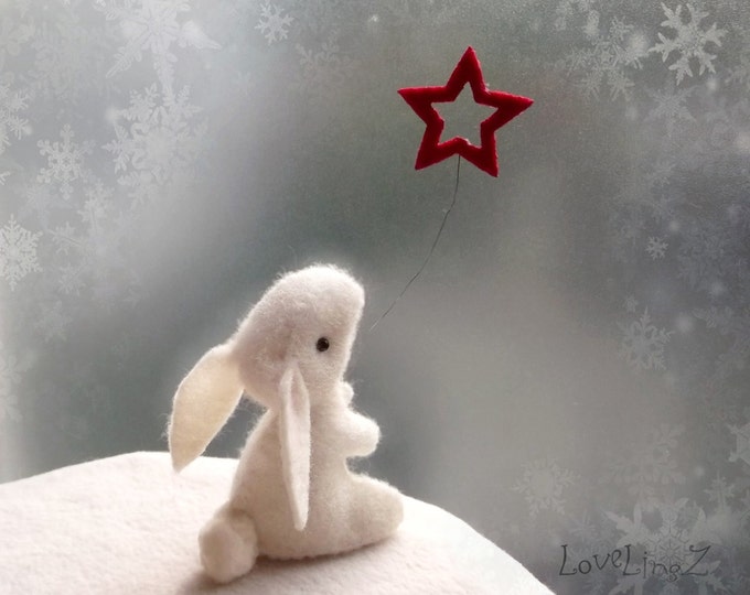 Wishing on a Star, Felt Mini Bunny With Star, Artist Mini Plushie - Etsy