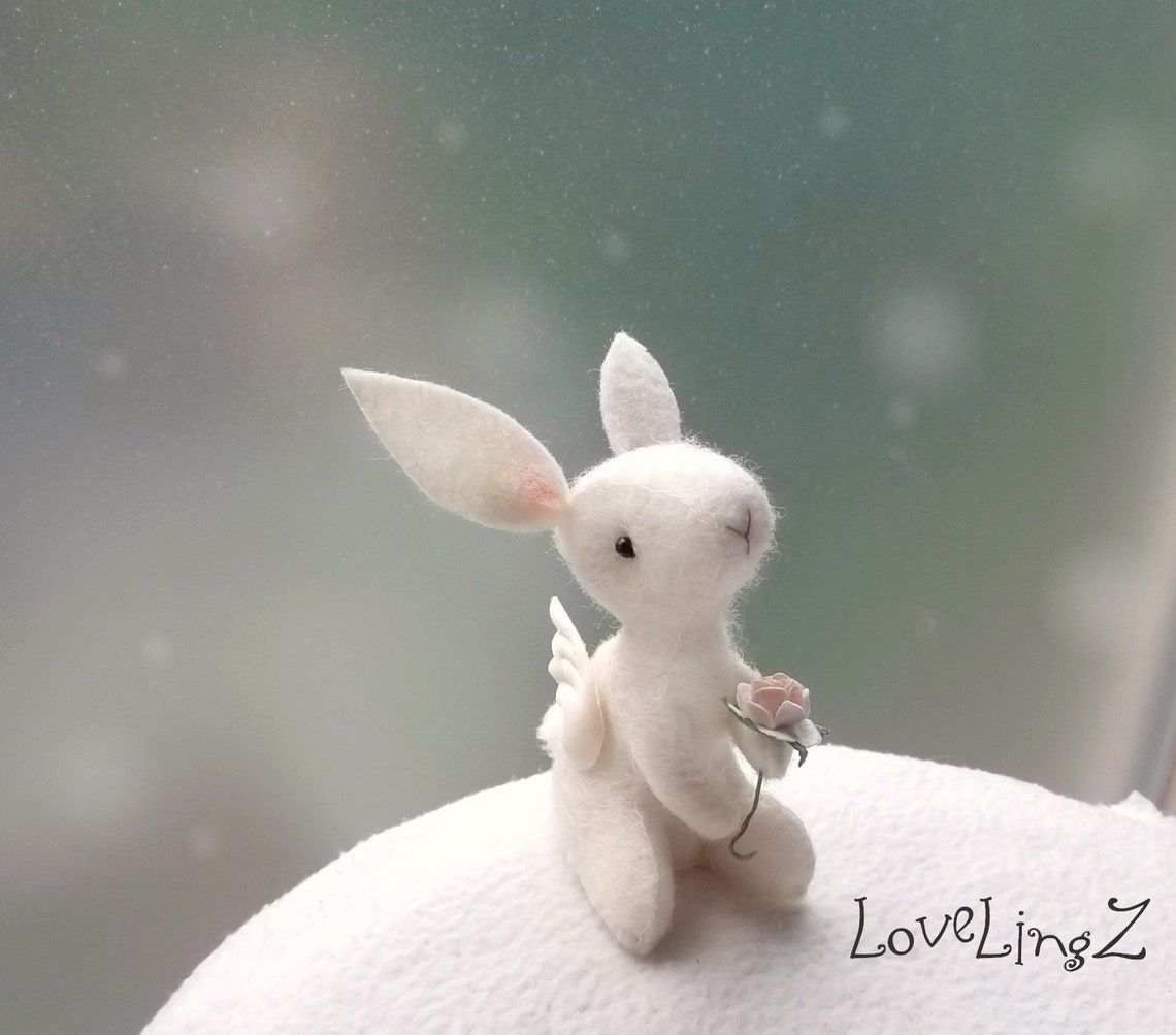 Angel Bunny Peace Fairy Rabbit Memorial Get Well Comfort - Etsy