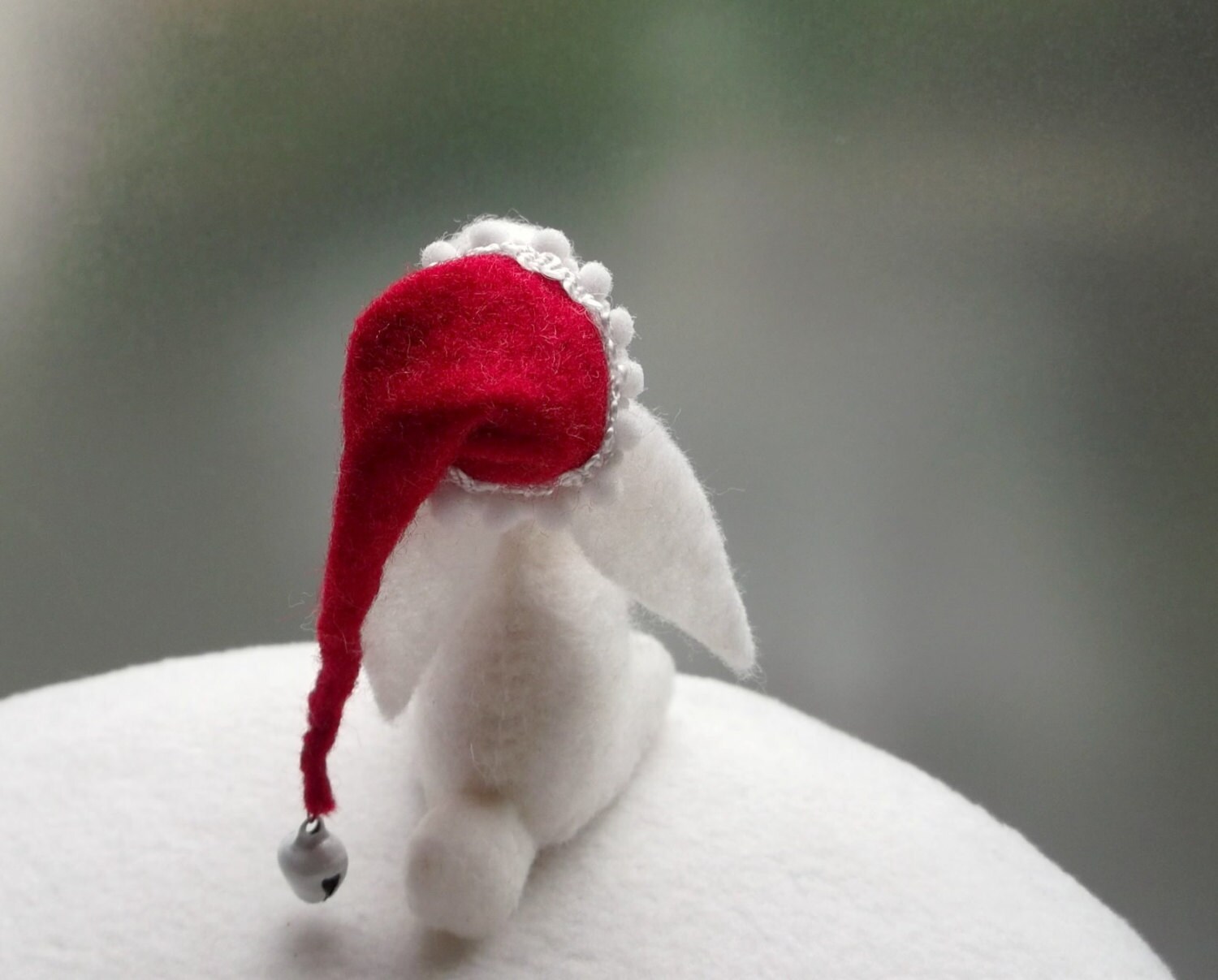 Santa Bunny White Felt Rabbit Elven Fairy Christmas Hat - Etsy