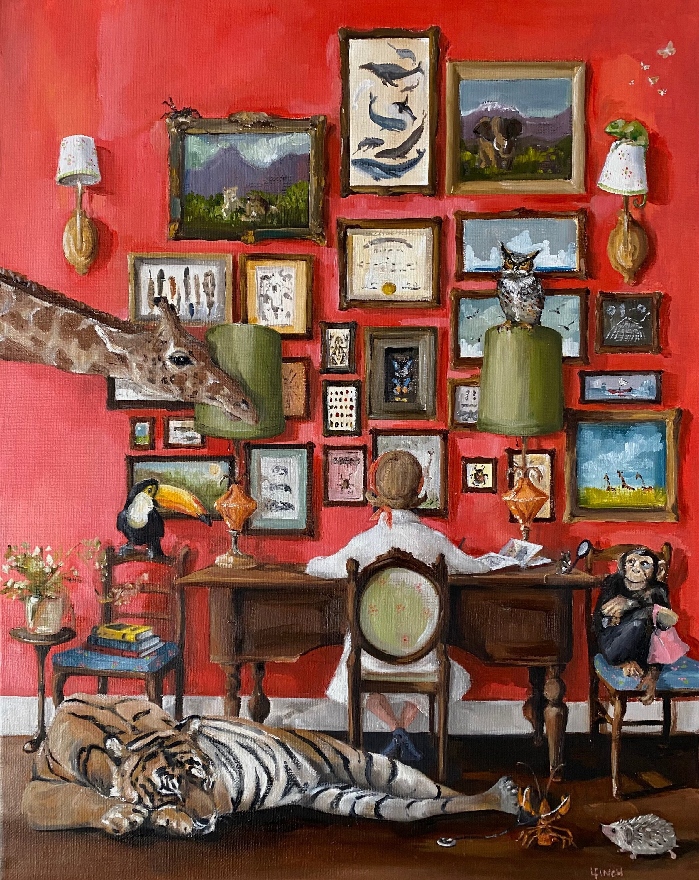The Zoologist - Fine Art Print, Whimsical Art Print, Animal Art ...
