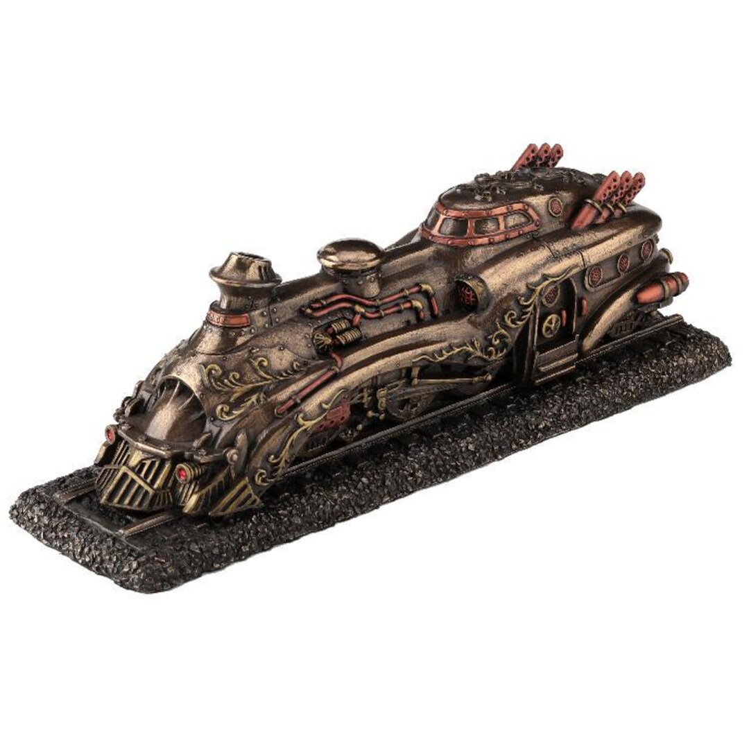 Steampunk Train Decorative Figurine Industrial Retro Locomotive Statue ...