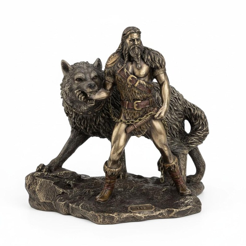 Tyr Norse Mythology Viking God Statue Decorative Object Figurine 9.65x7 ...