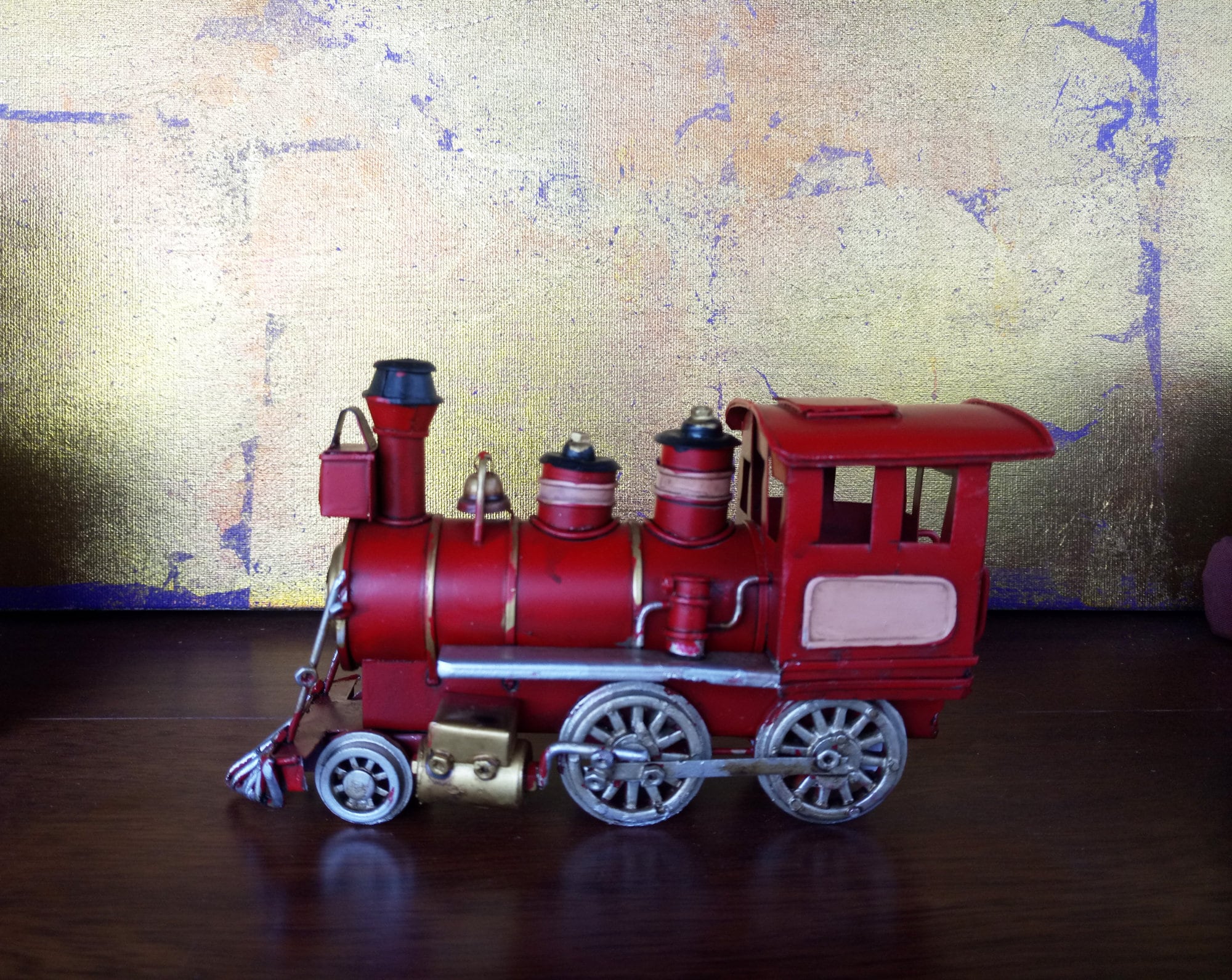Red Metal Locomotive Model – Vintage Train Desk Decor - Etsy