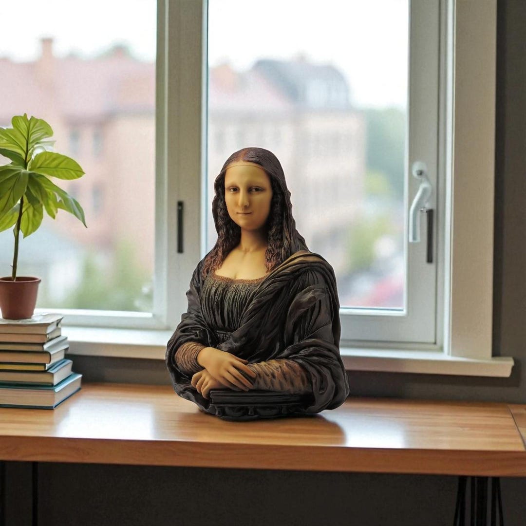 Mona Lisa Art History Decorative Figurine Renaissance Masterpiece Home ...