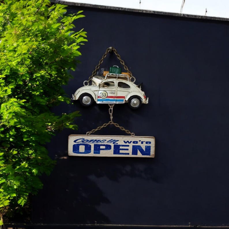Vintage Car Open-closed Sign – Tin Metal Store Wall Decor - Etsy
