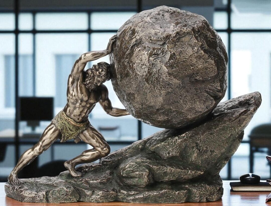 Sisyphus Decorative Object Greek Mythology Figurine Eternal Punishment ...