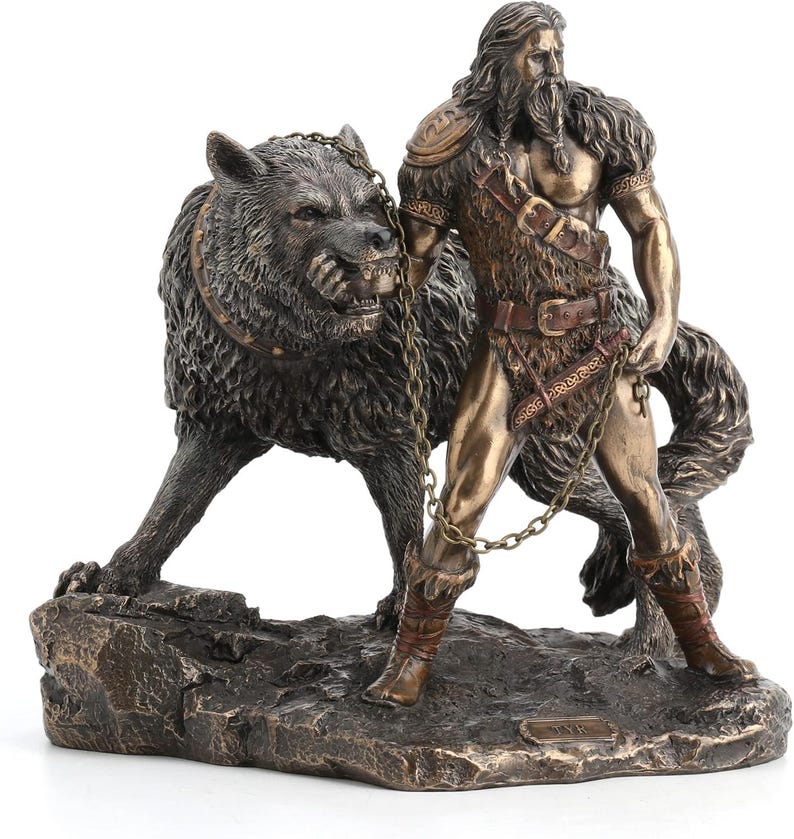 Tyr Norse Mythology Viking God Statue Decorative Object Figurine 9.65x7 ...