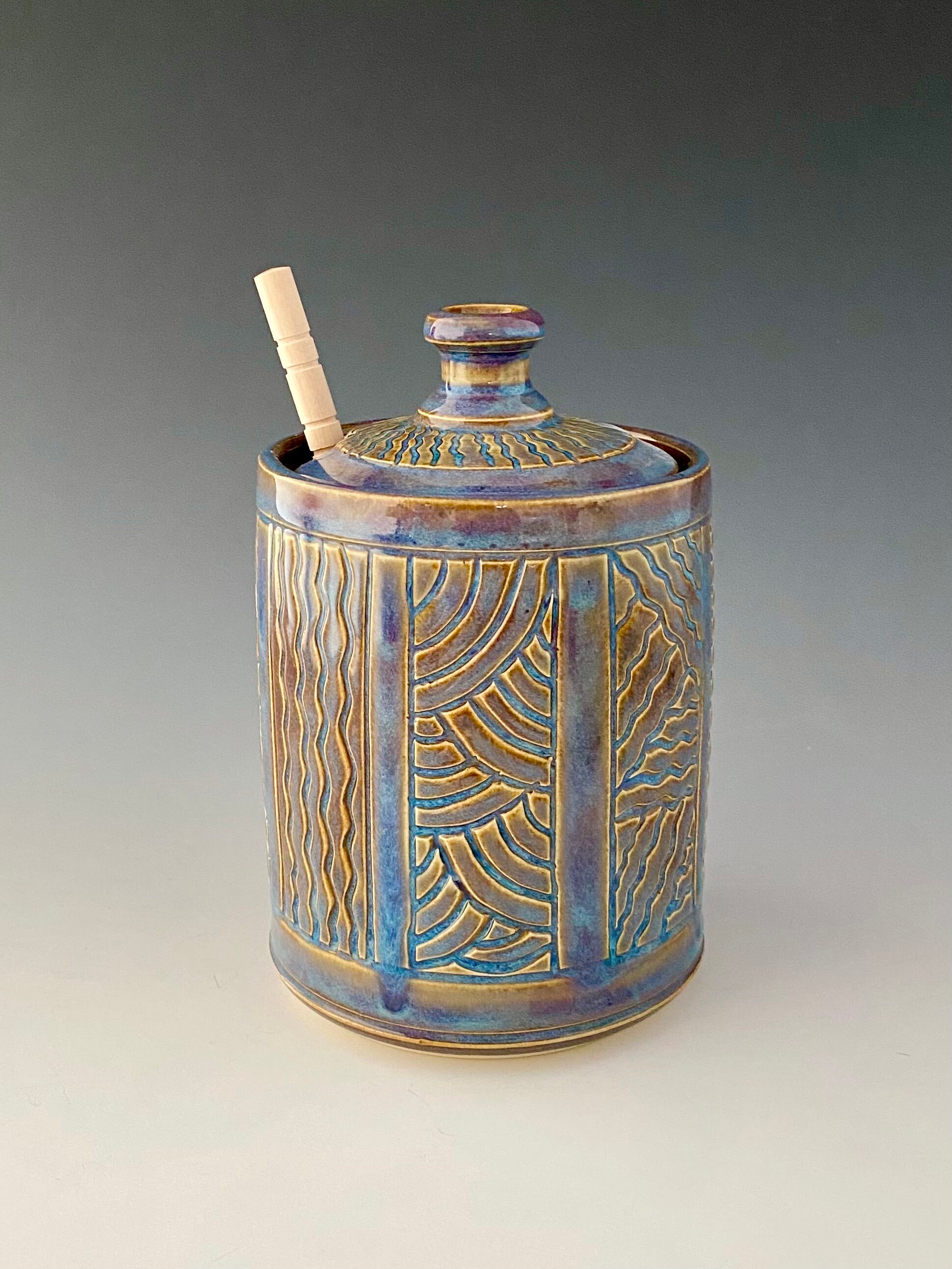 Honey Pot/Sugar Bowl/JamJar Wheel-thrown by NorthWind Pottery | Etsy