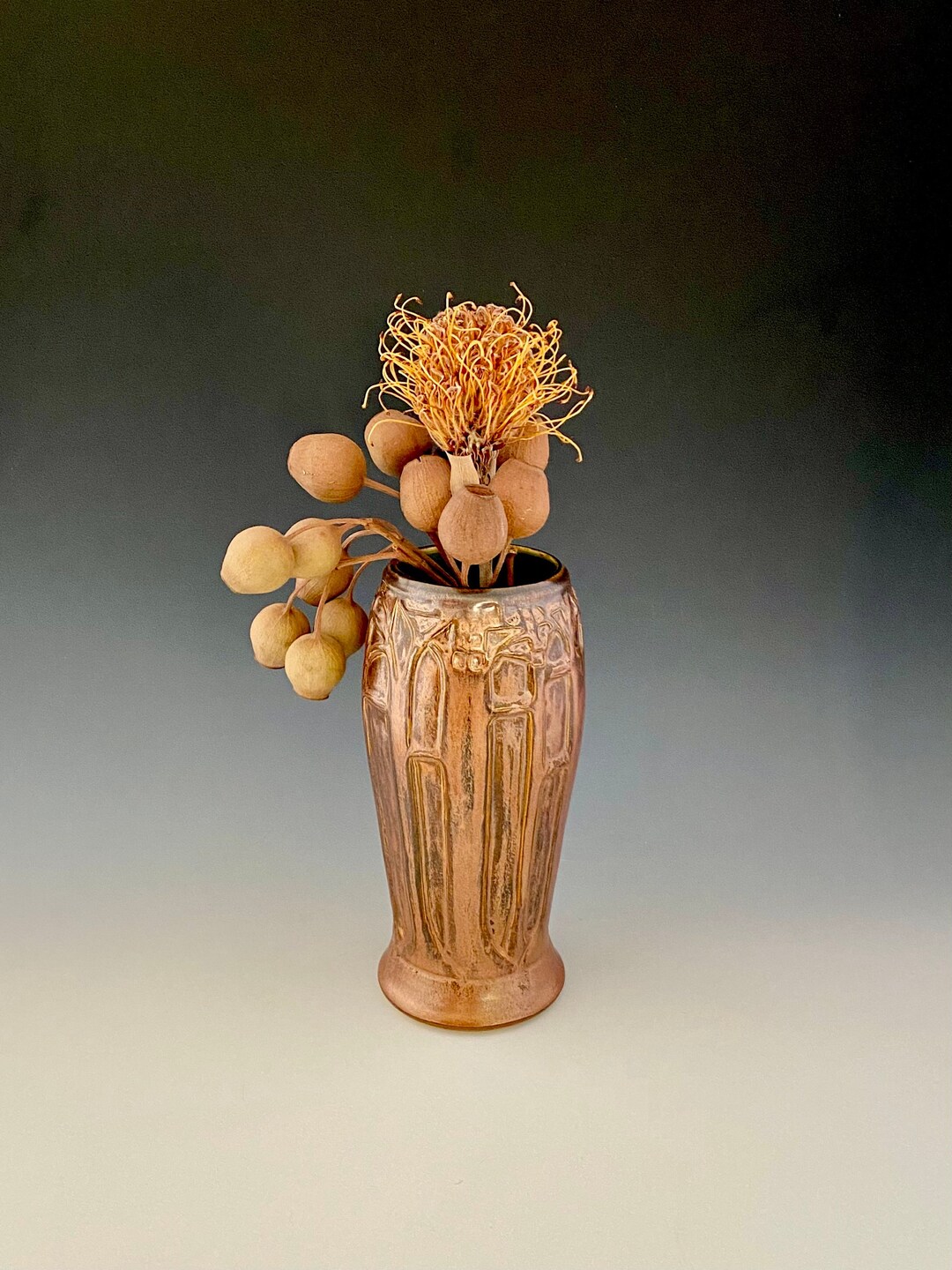 Hand Carved Art Nouveau Vase Wheel-thrown by Northwind Pottery - Etsy