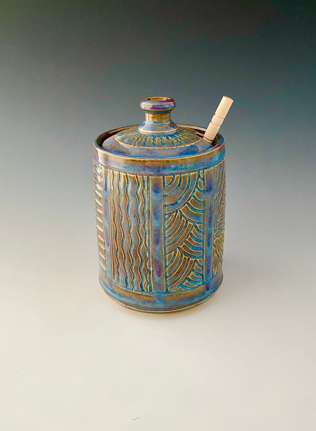 Honey Pot/sugar Bowl/jamjar Wheel-thrown by Northwind Pottery - Etsy