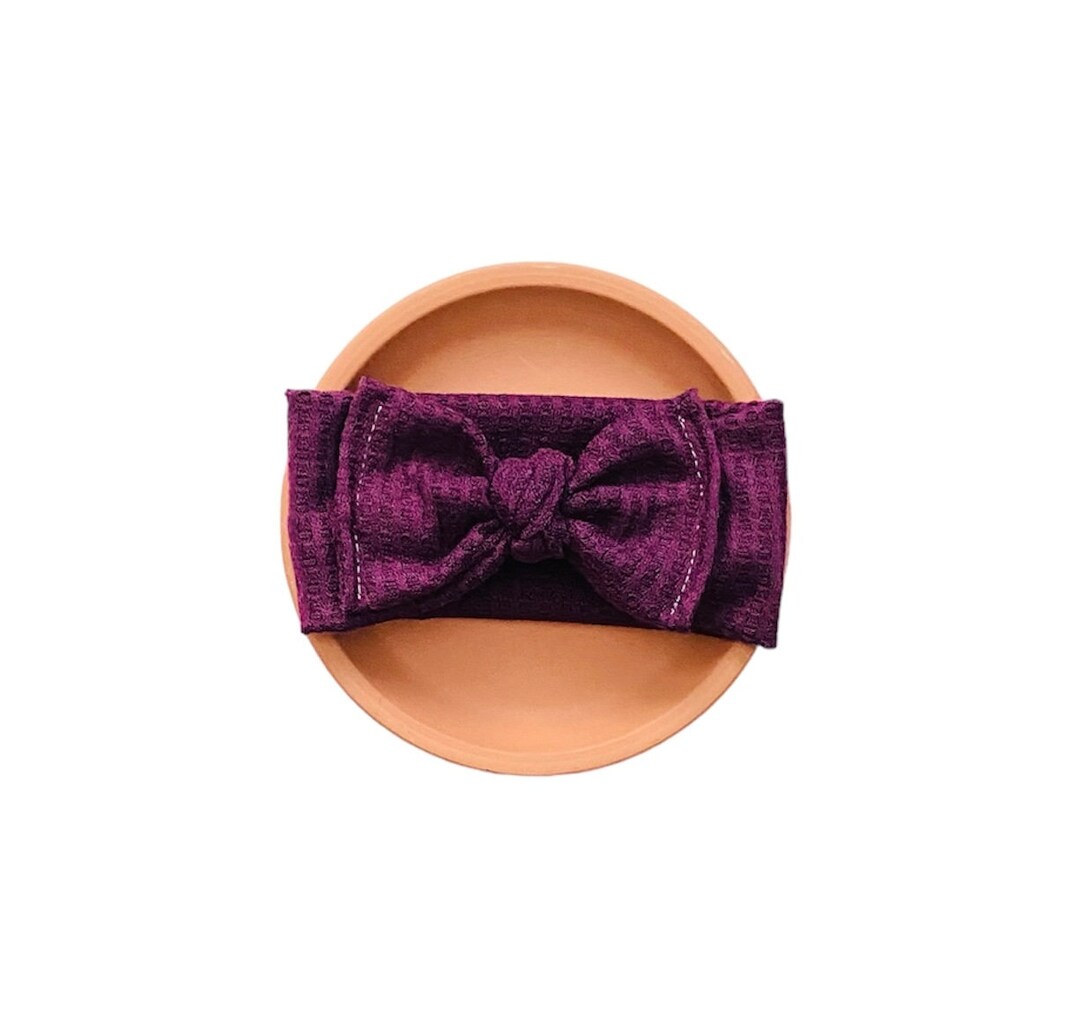 Purple Waffle Head Wrap, Purple Waffle Headband, Purple Head Wrap, Baby ...
