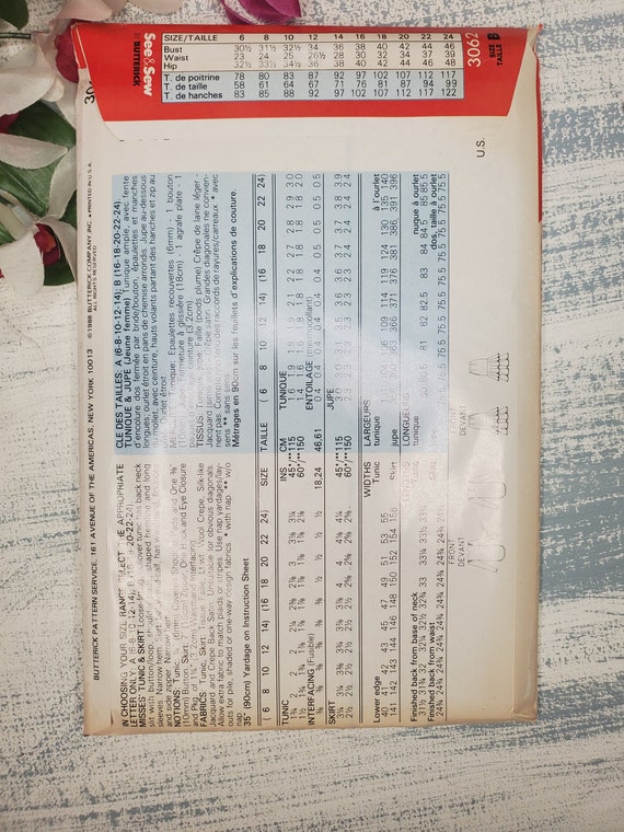 Kits & How To Sewing & Fiber Vintage 80s See & Sew By Butterick Sewing ...