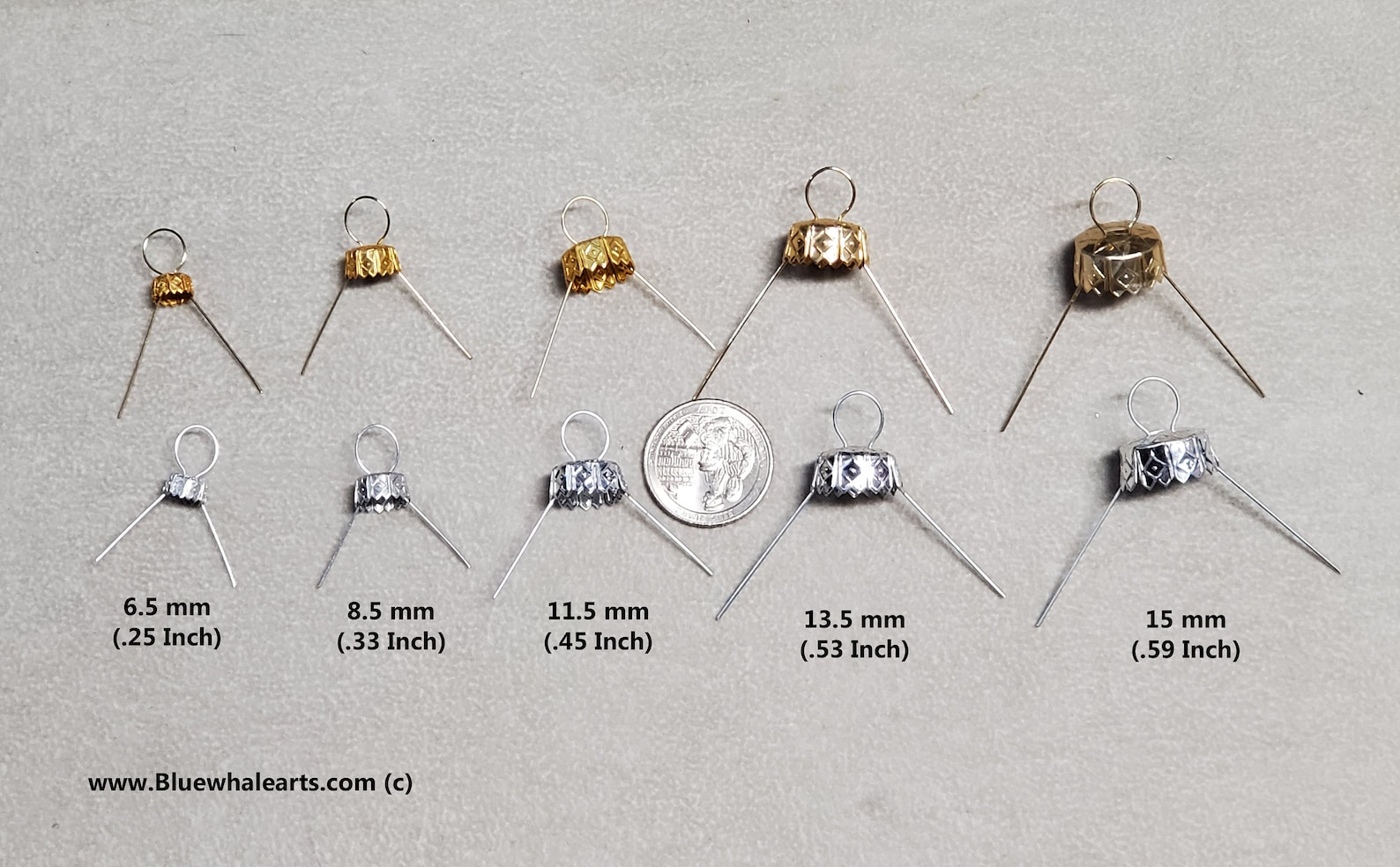 Ornament Caps - 15 Mm Great for Replacement or Making Your Own ...