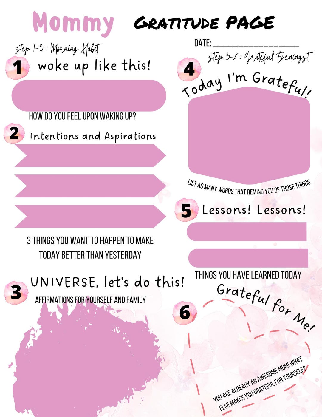 Mommy Journal Page Mothers Day Journal Mommy Time Journal Page ...