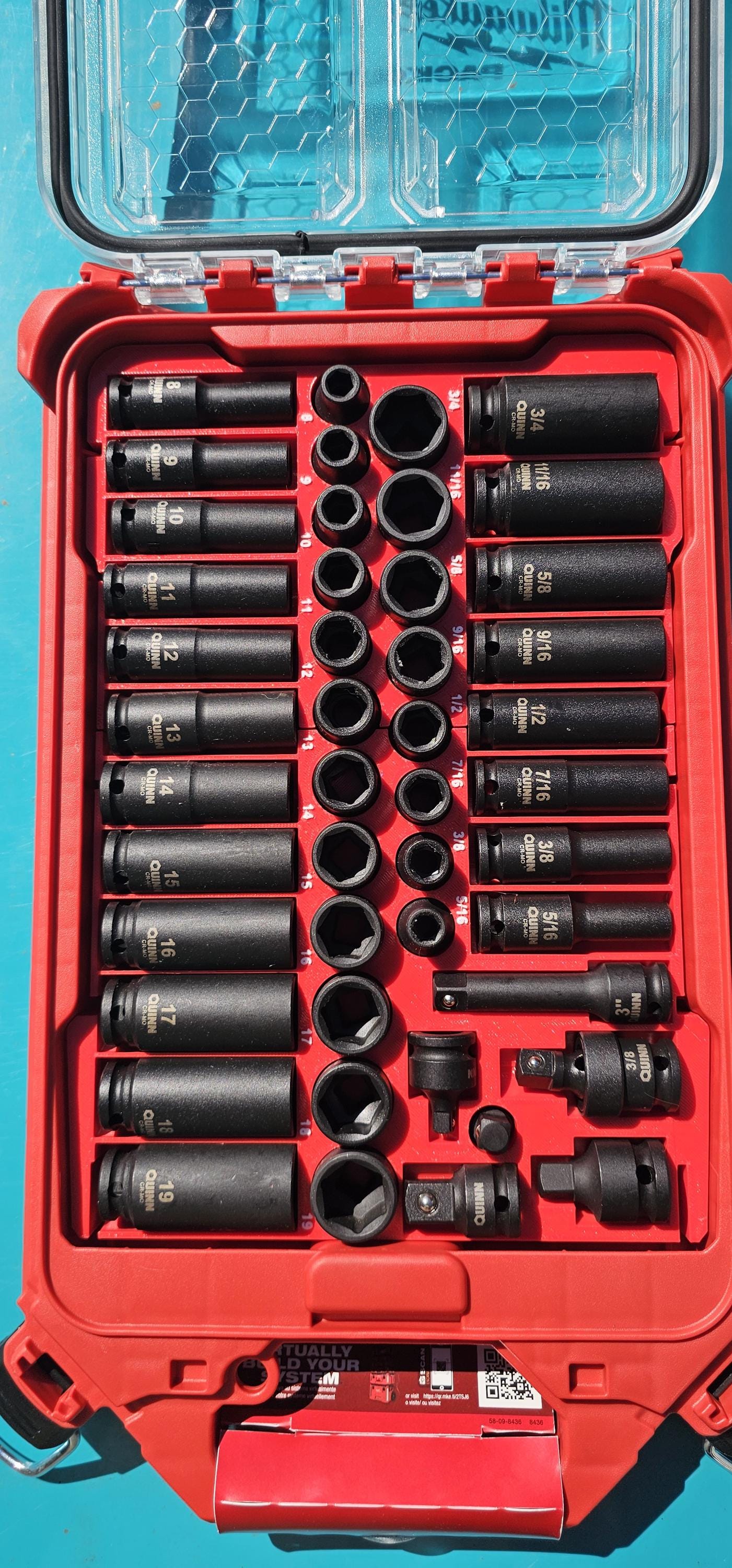 3D Printed Insert: Quinn/milwaukee Packout Socket Set Organizer - Etsy