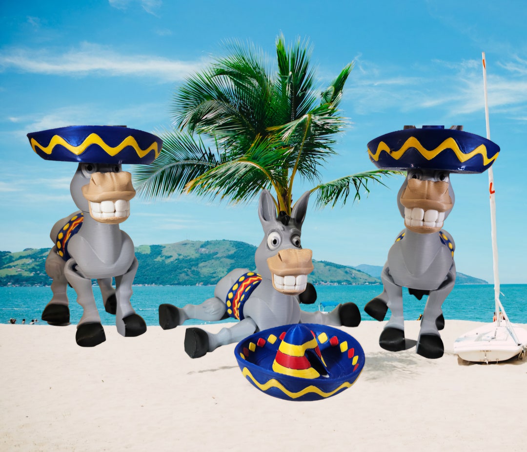 Fiesta-ready 3d Printed Flexible Donkey Complete With Blanket ...