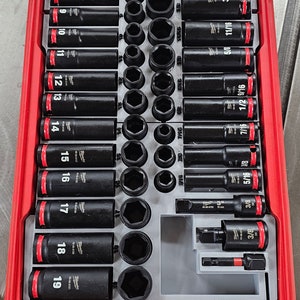 Milwaukee Packout Insert for 3/8 43 Piece Impact Socket Set Tool ...