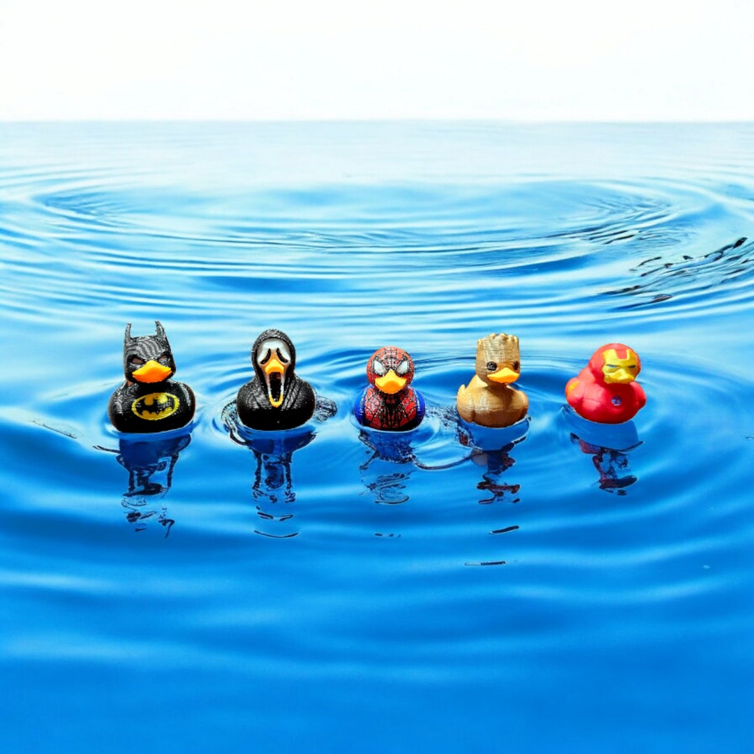 Mini Superhero Ducks 3D Printed Marvel & DC Inspired Collectibles ...