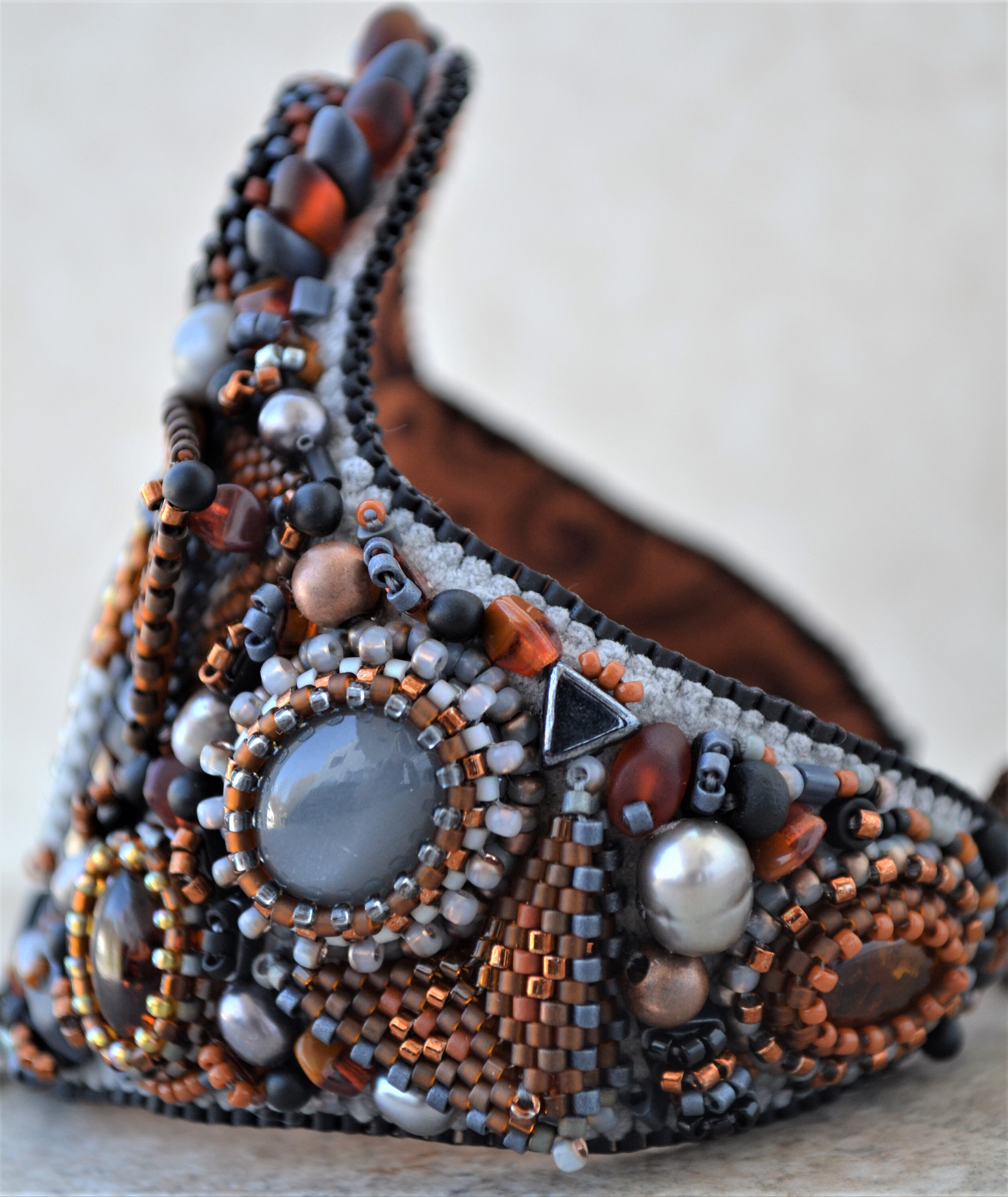 Bead Embroidery Bracelet Bead Embroidery Cuff Beaded Cuff | Etsy