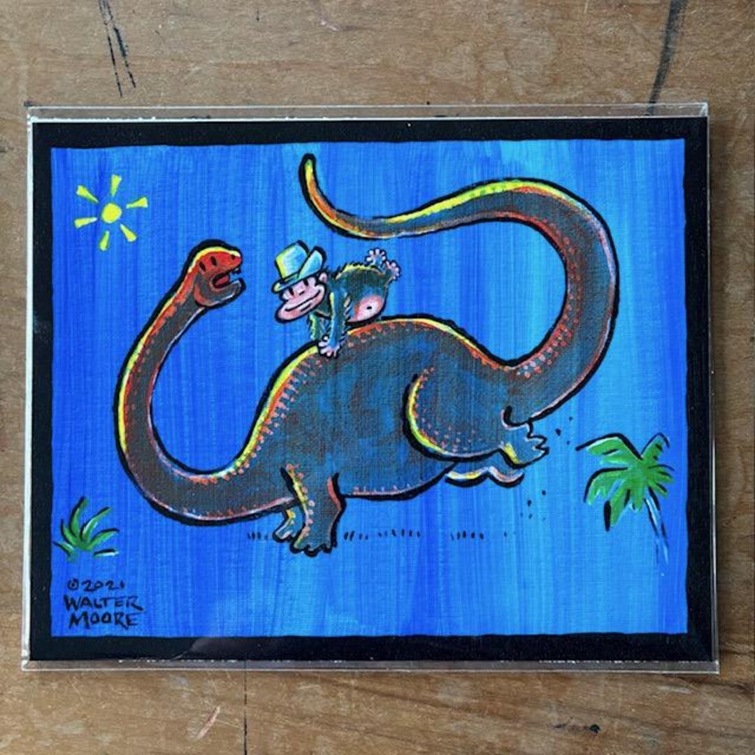 Cowboy Ape on Brontosaurus Photo Print 8 X 10 20 X 25 Cm - Etsy