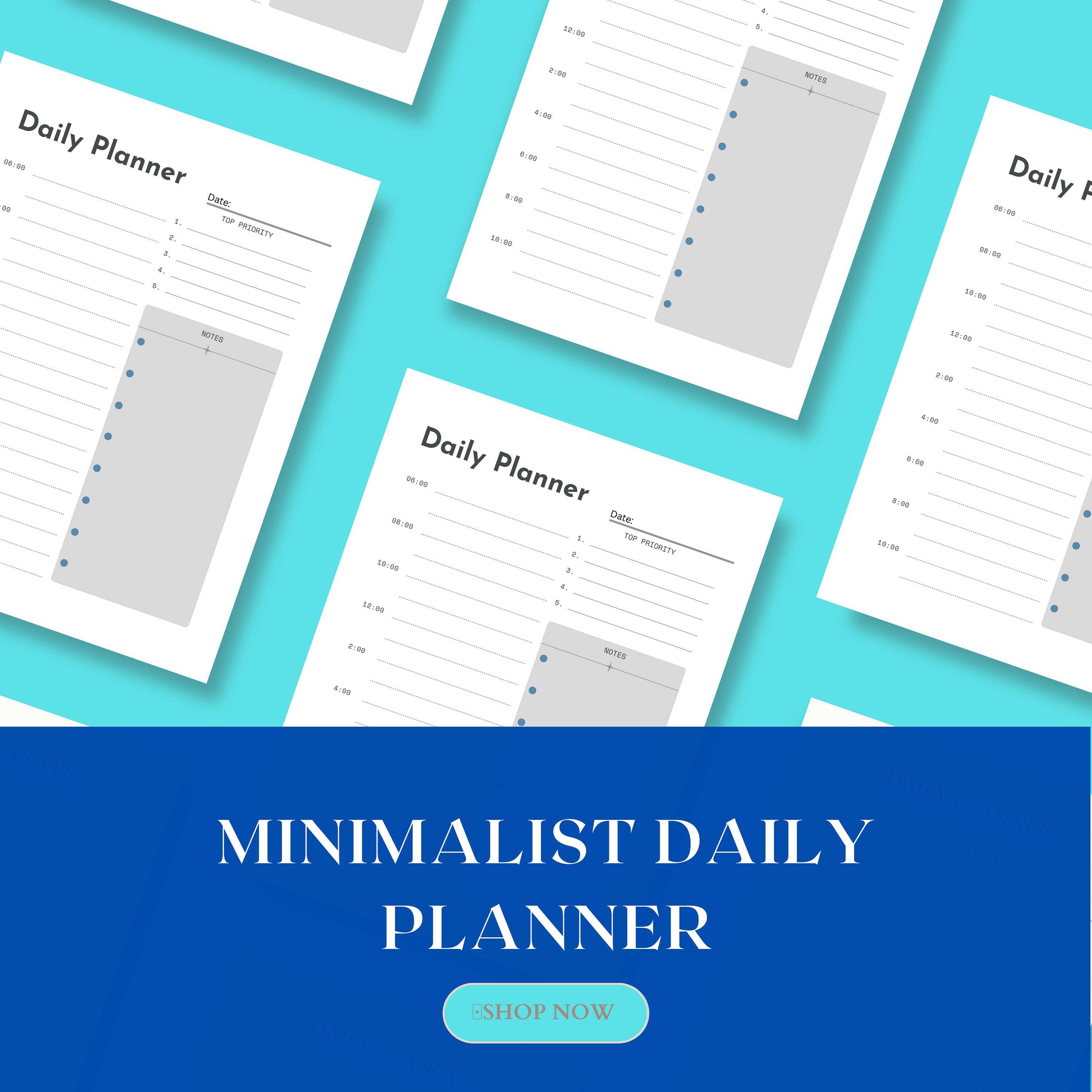 Daily Planner Printable, Daily to Do List for Work/home, Productivity ...