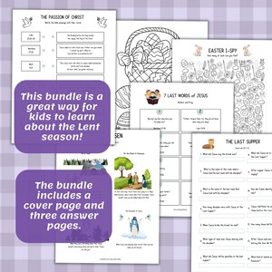 Lent Activity Bundle Printable for Kids, Stations of the Cross and ...