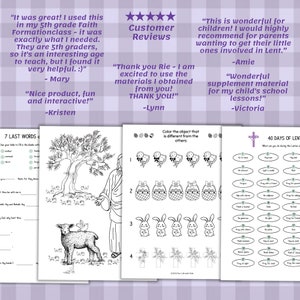 Lent Activity Bundle Printable for Kids, Stations of the Cross and ...