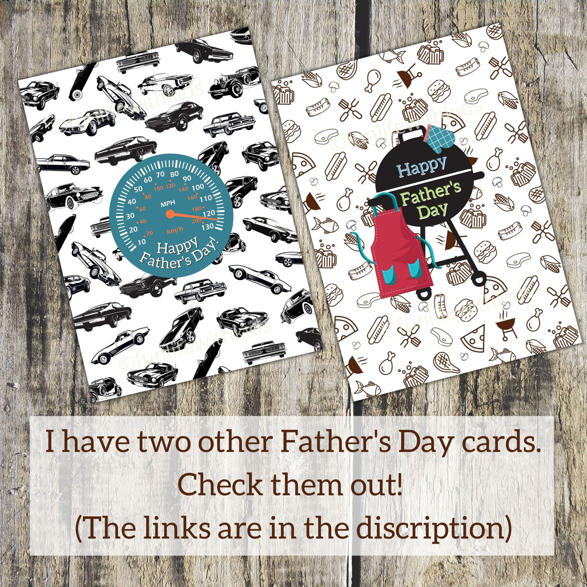 Printable Happy Father's Day Card for the Camping/outdoor Lover, 5x7 ...