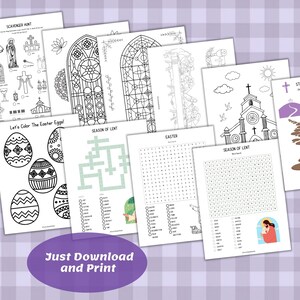 Lent Activity Bundle Printable for Kids, Stations of the Cross and ...