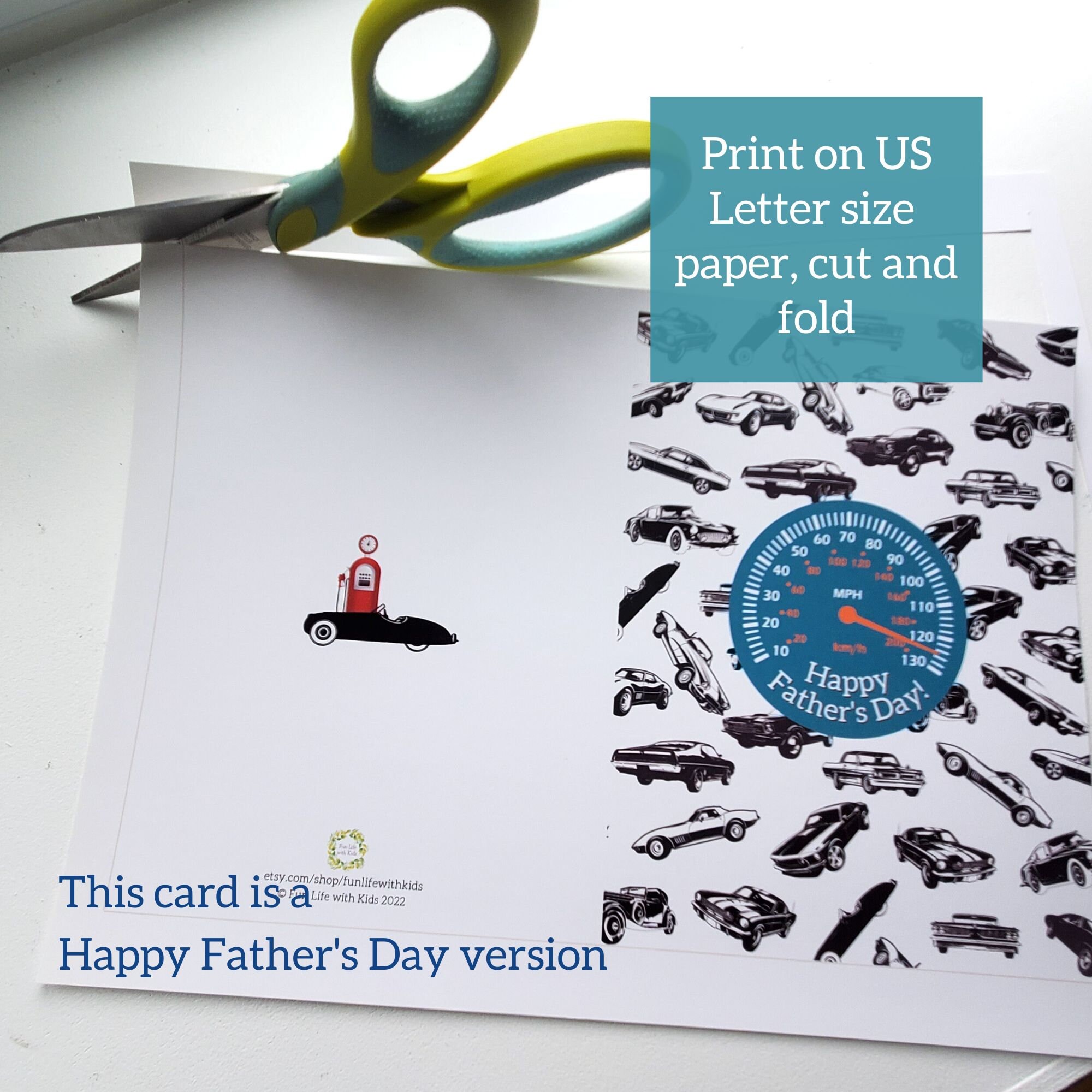 Printable Happy Birthday Card for the Car Lover, 5x7 Happy Birthday ...