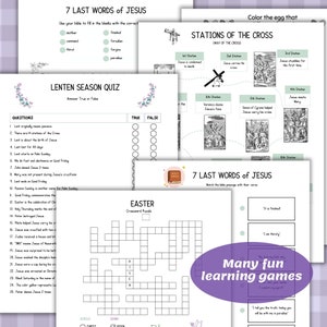 Lent Activity Bundle Printable for Kids, Stations of the Cross and ...