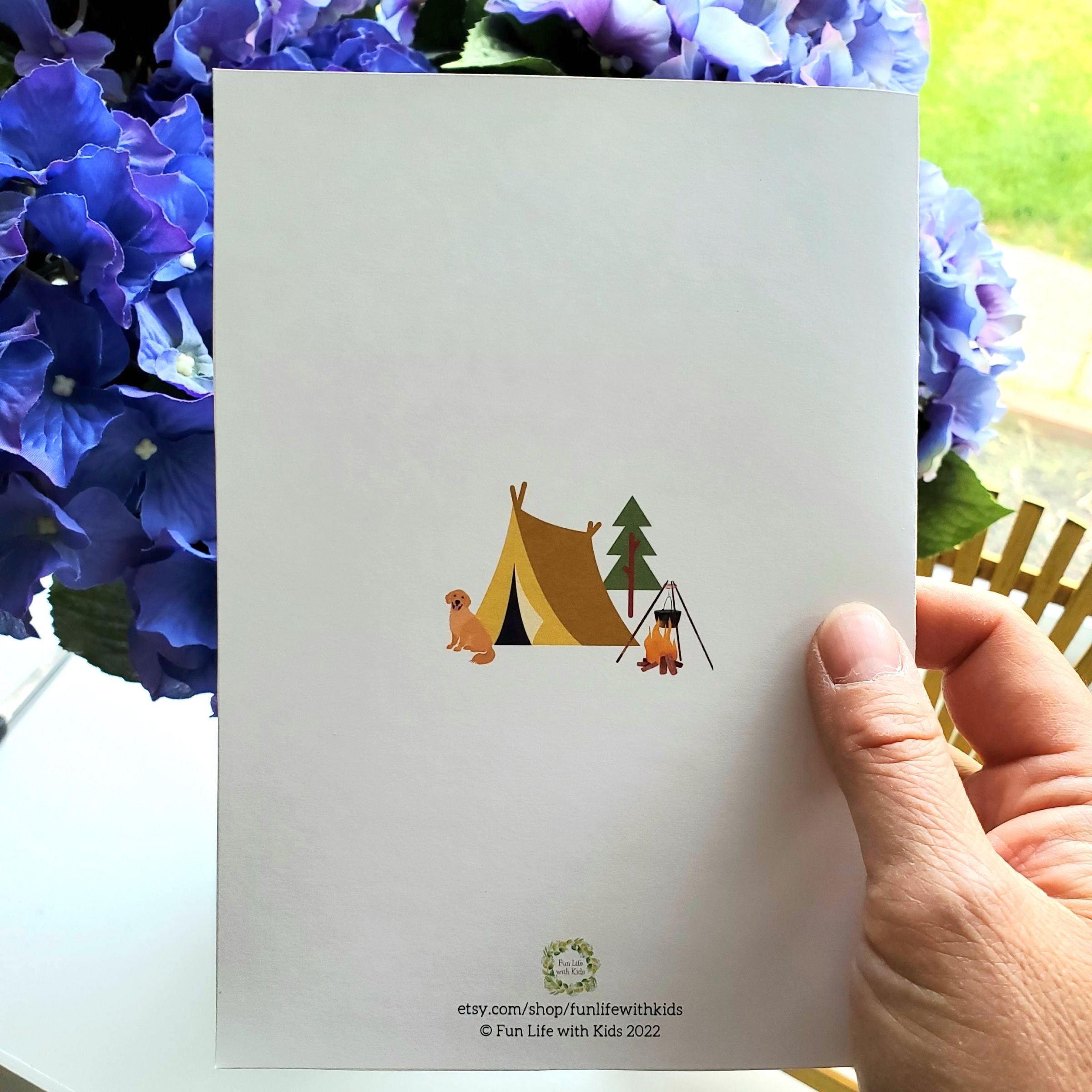 Printable Happy Father's Day Card for the Camping/outdoor Lover, 5x7 ...