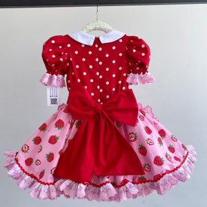Vestido De Fresa / Fresa / Traje De Fresa / Cumpleaños De Fresa / 1er ...