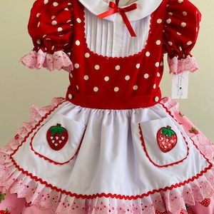 Vestido De Fresa / Fresa / Traje De Fresa / Cumpleaños De Fresa / 1er ...