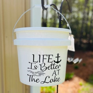 LED Lighted Camping Bucket/campfire Bucket/lighted Pool or Lake Bucket ...