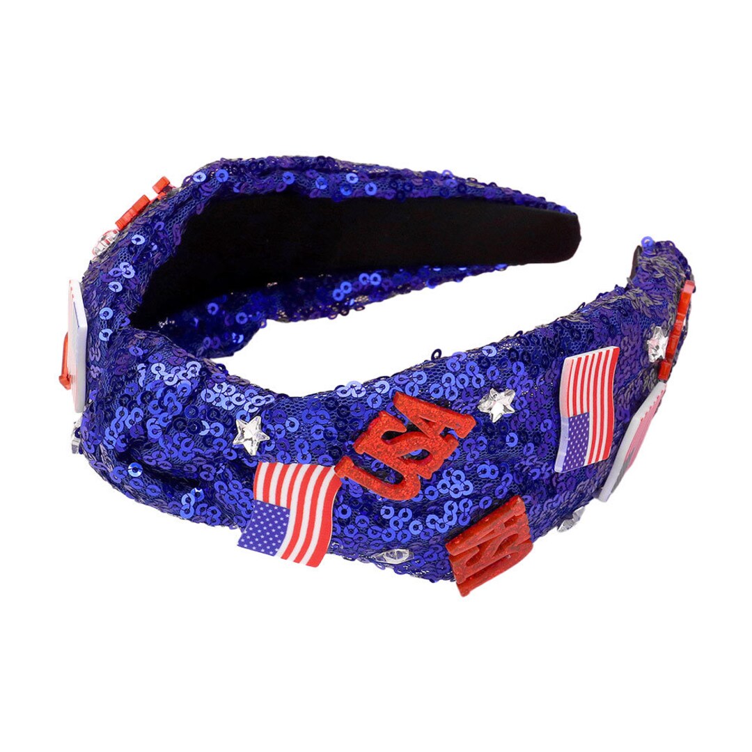 USA Patriotic Headband/american Flag Headband/memorial Day Headband/4th ...
