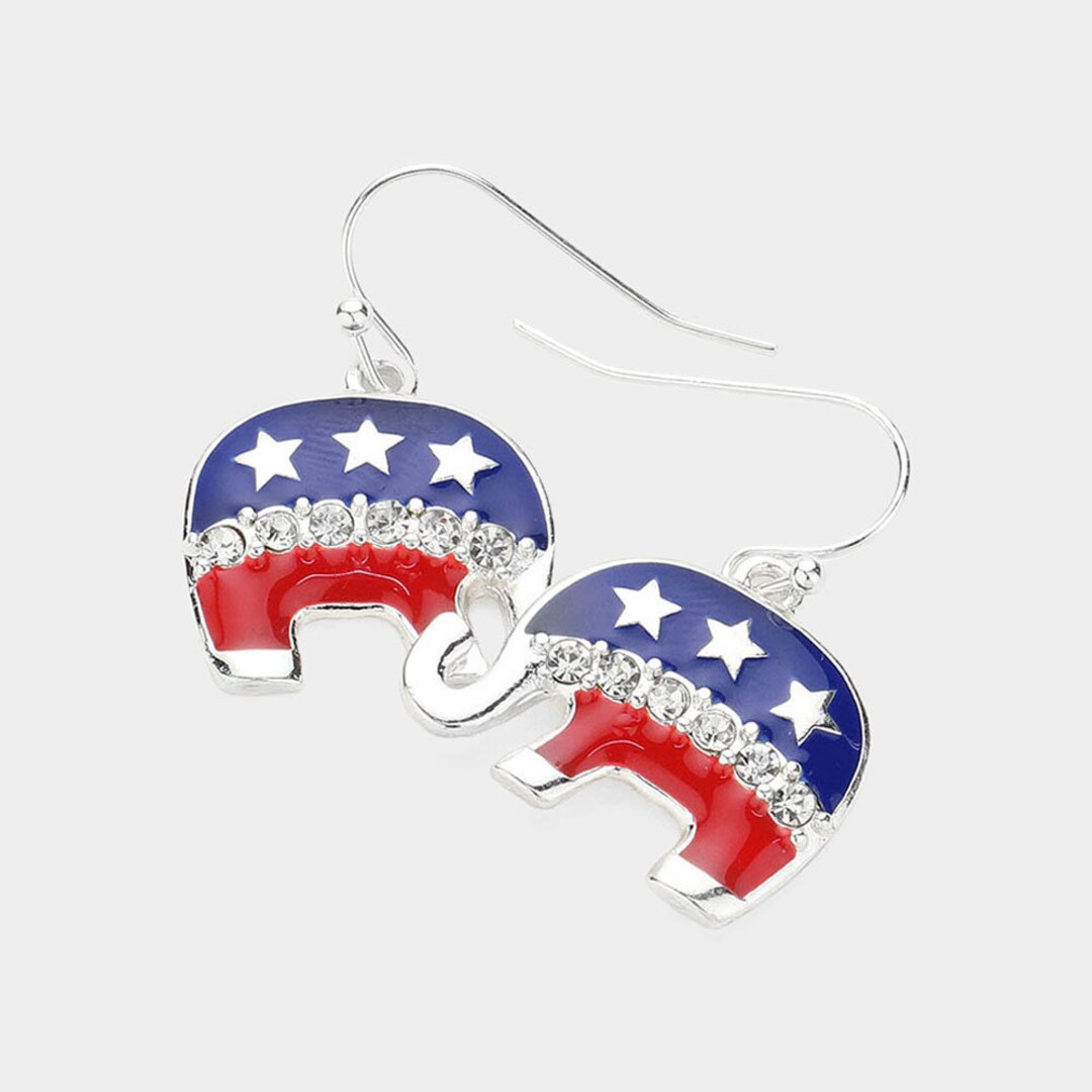 Republican Elephant Earrings/political Earrings/american Elephant ...