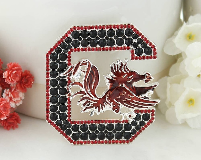 Gamecocks Crystal Slogan Pin/university of SC Gamecock Logo Pin ...