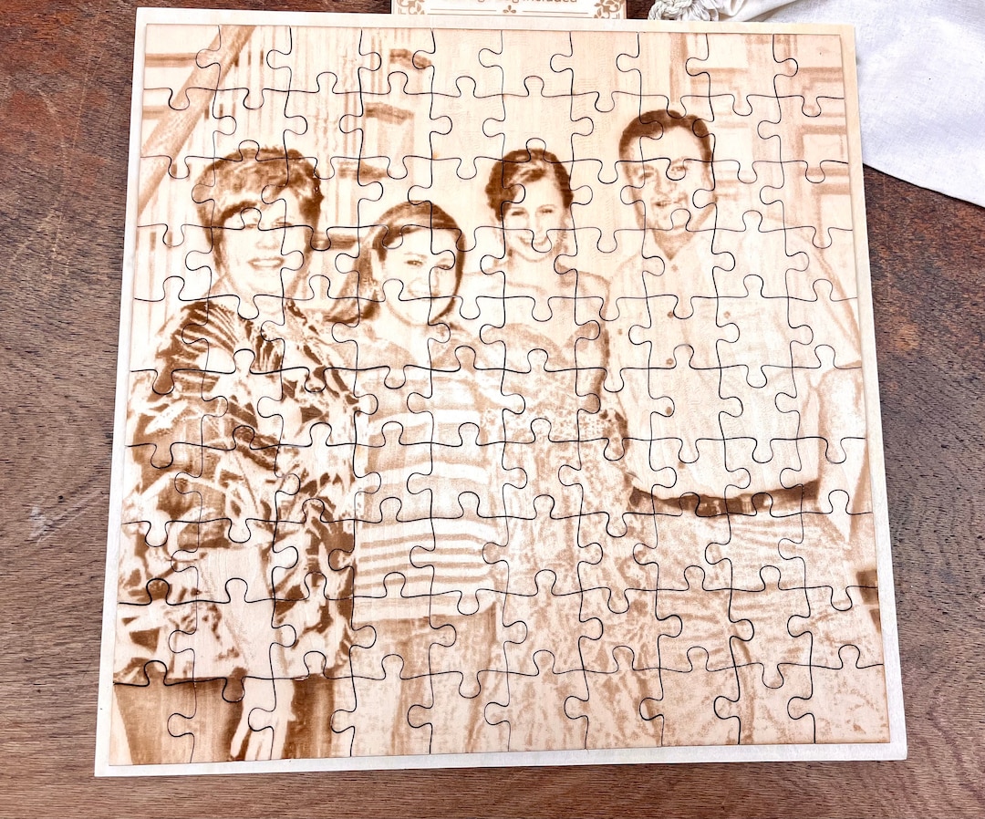 Personalized Laser Engraved Photo Puzzle/personalized Keepsake Photo ...