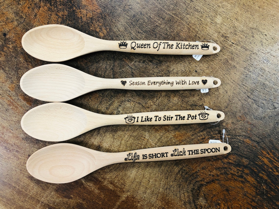 Personalized Laser Engraved Wooden Spoon/Gifts for Chef/Love | Etsy