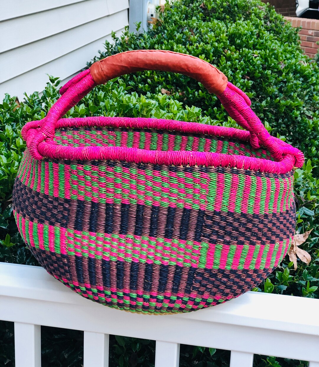 Large Bolga Basket/market Basket/ghana Basket/farmer's Market Basket - Etsy