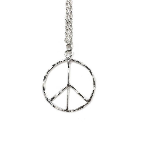 Peace Sign Necklace - Etsy