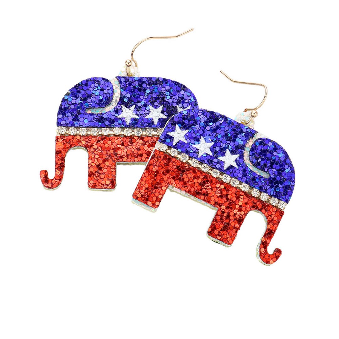 Republican Elephant Earrings/political Earrings/american Elephant ...